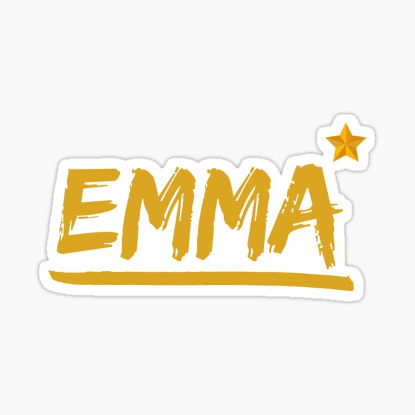 "Emma Gold Coloured Name Design with Star Icon" Sticker for Sale by ...