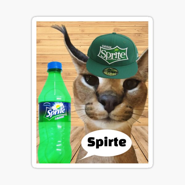 "Big Floppa Zabloing Cat Meme Spirte (Fanter series)" Sticker by ...