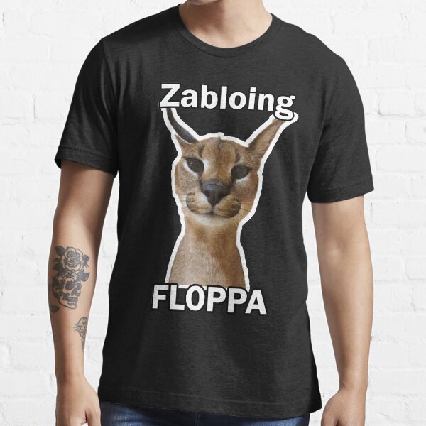 "Zabloing FLOPPA meme floppa Zabloing cat Essential T-Shirt" T-shirt ...