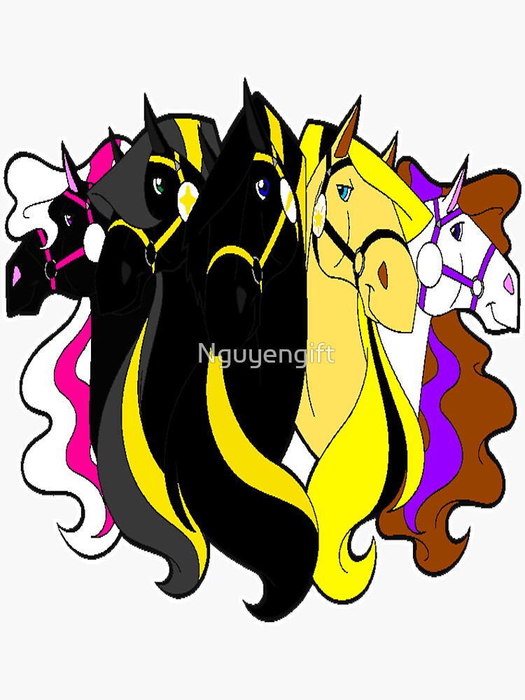 Sticker « horseland chevaux horseland dessin animé aztèque, film ...