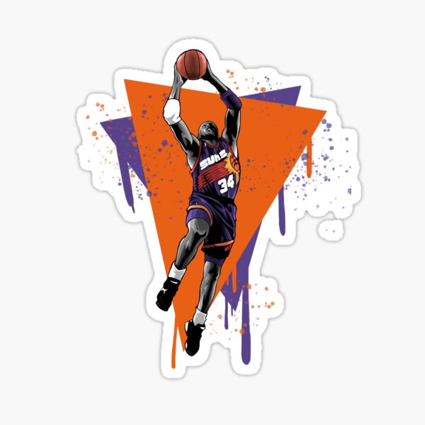 "NBA Legends Charles Barkley " Sticker for Sale by Jonny-Vision | Redbubble
