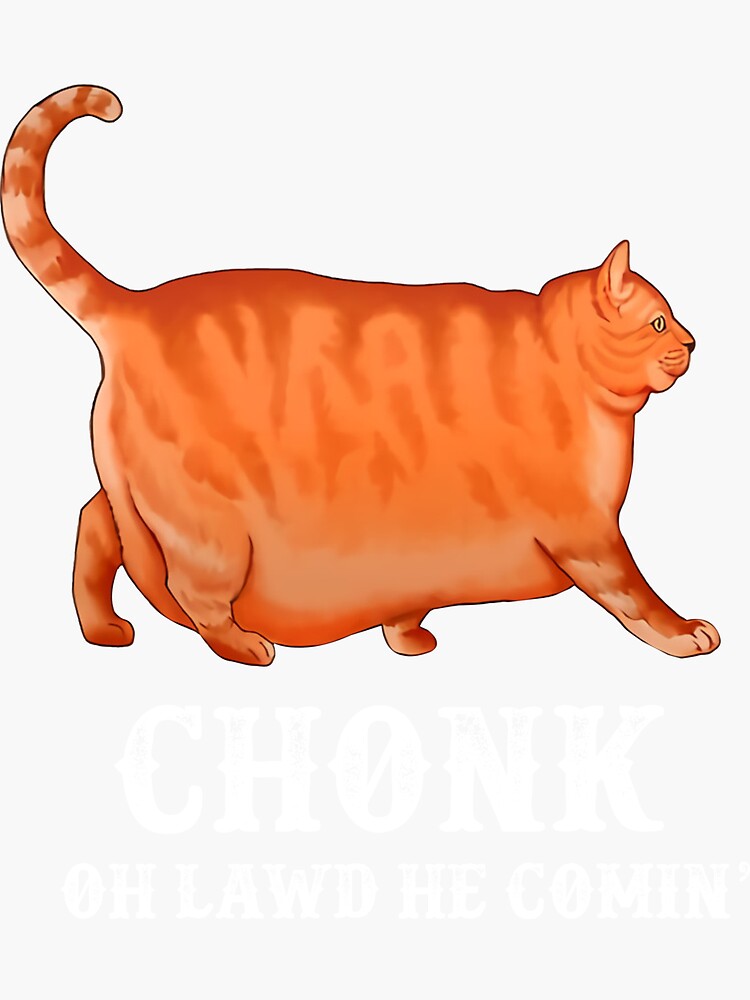 "Chonk Cat Scale Meme Funny Cats Memes Father's Day" Sticker for Sale ...