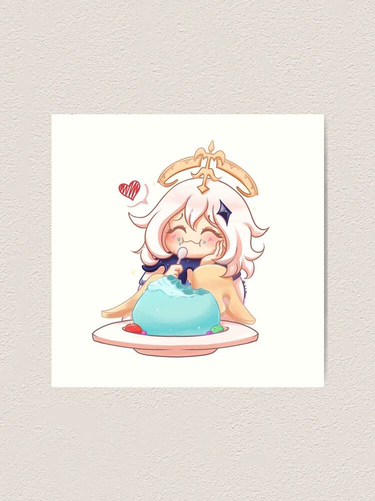 "Paimon Eating Slime!" Art Print for Sale by WaifuMaker | Redbubble