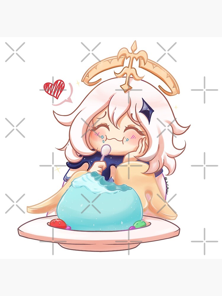 "Paimon Eating Slime!" Art Print for Sale by WaifuMaker | Redbubble