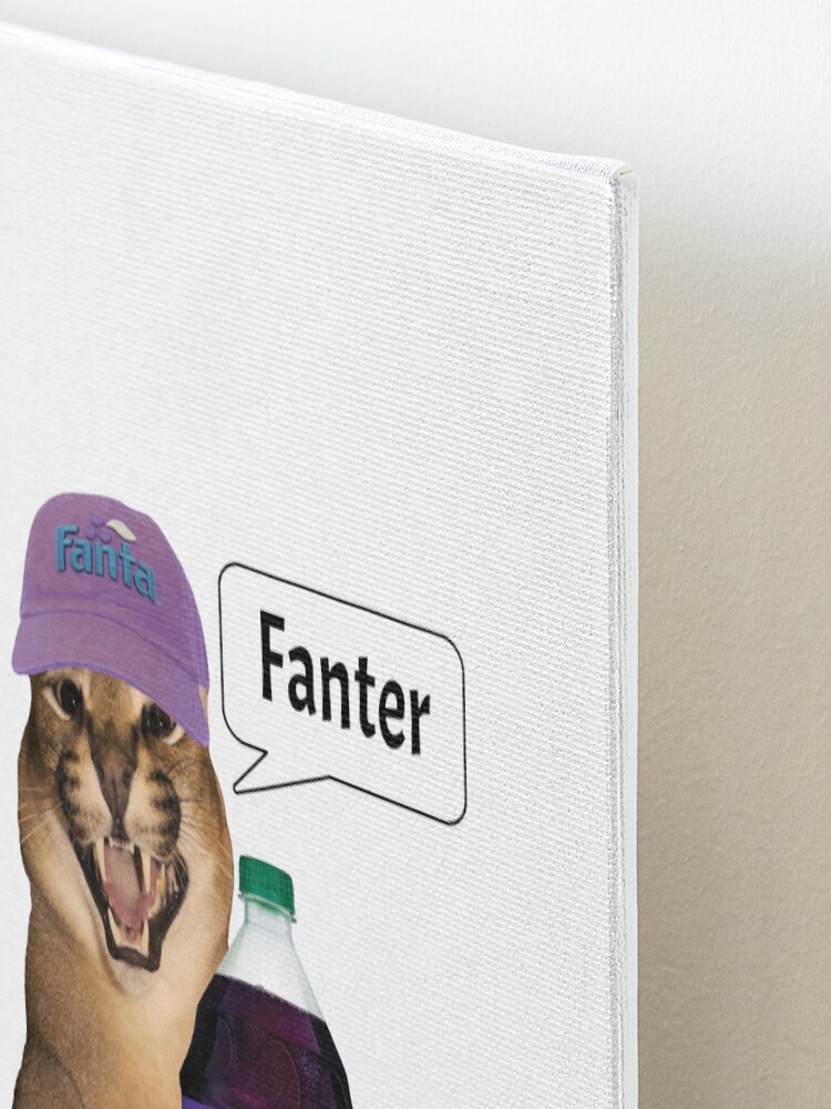 "Demotivational Big Floppa Cat Meme Fanter Grape" Mounted Print by ...