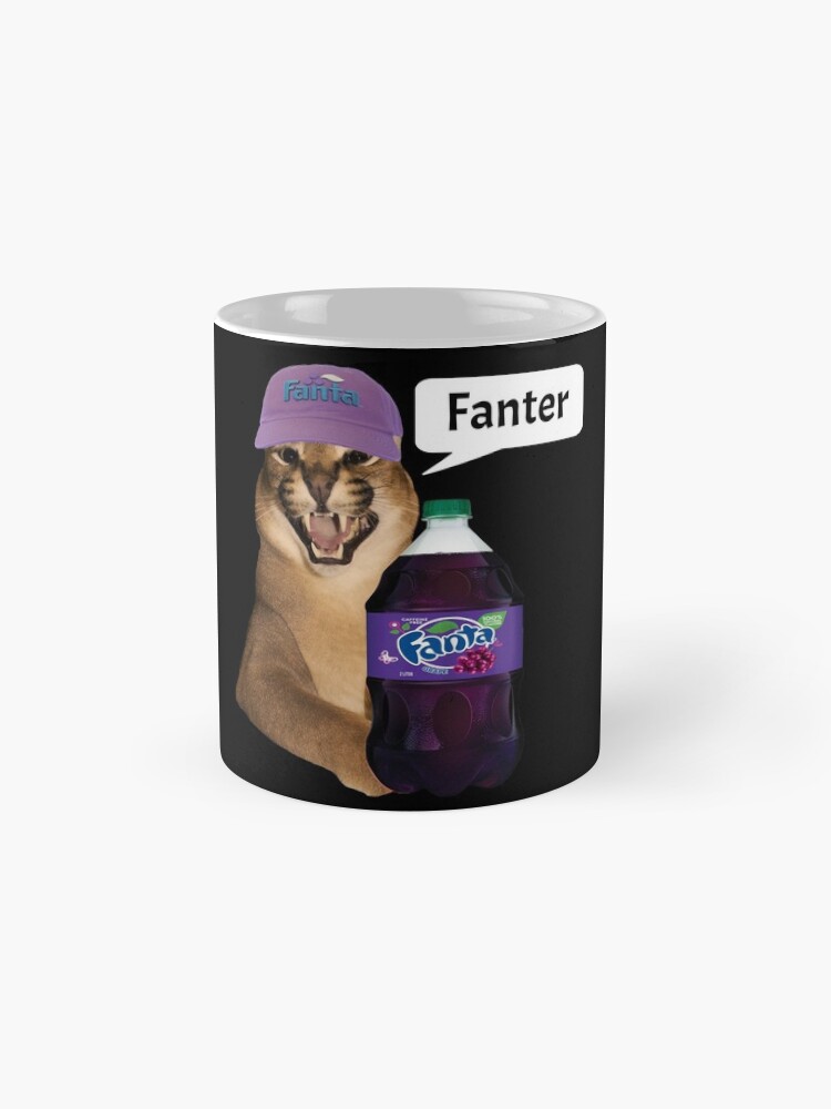 "Demotivational Big Floppa Cat Meme Fanter Grape (Caracal)" Mug by ...