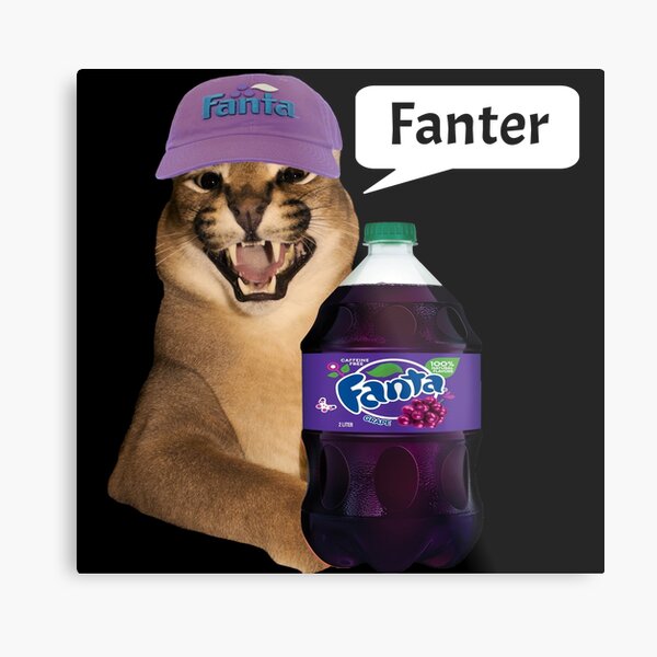 Lámina metálica «Demotivational Big Floppa Cat Meme Fanter Grape ...