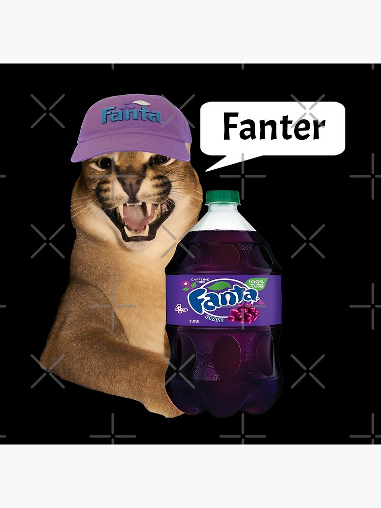 "Demotivational Big Floppa Cat Meme Fanter Grape (Caracal)" Throw ...