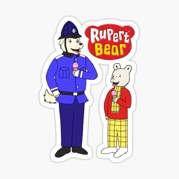"Rupert the bear cartoon " Sticker for Sale by Rachid-spipo | Redbubble