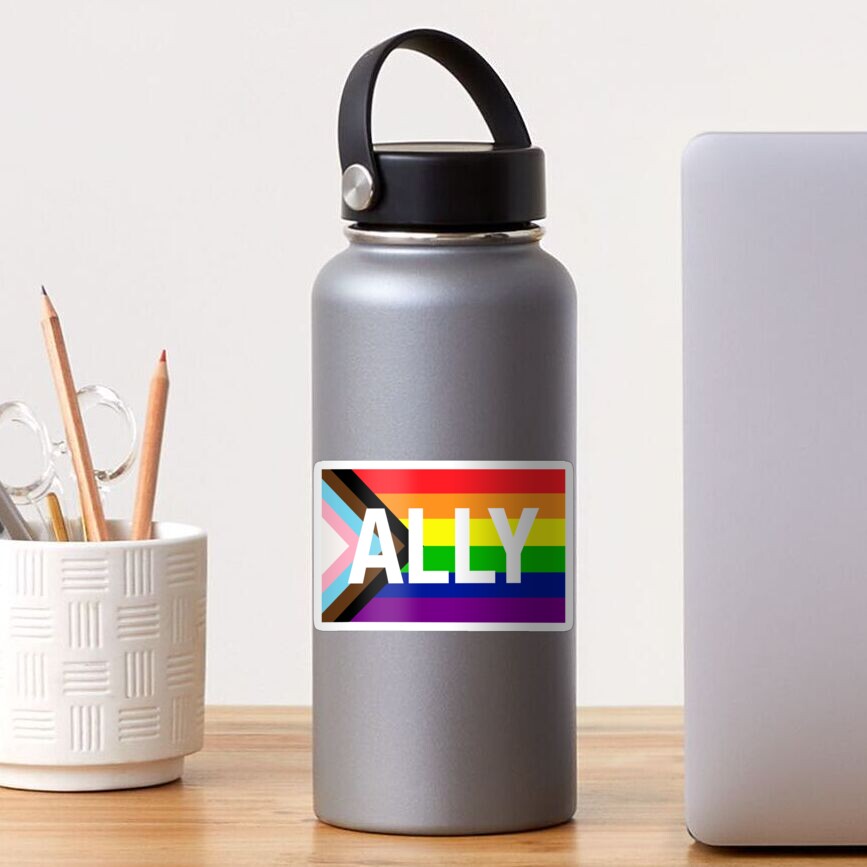 "Progress Pride Flag ALLY" Sticker for Sale by NYXFN | Redbubble