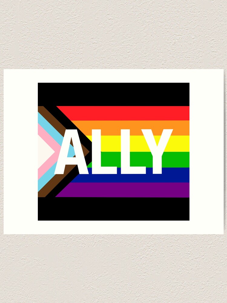 "Progress Pride Flag ALLY" Art Print by NYXFN | Redbubble