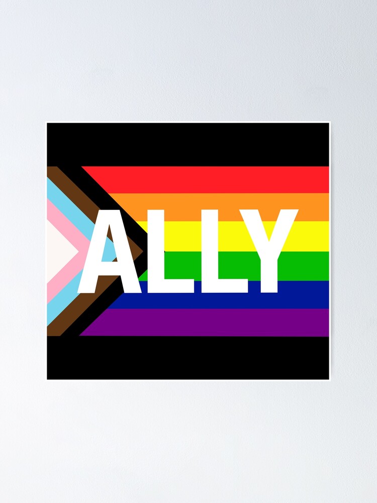 "Progress Pride Flag ALLY" Poster for Sale by NYXFN | Redbubble