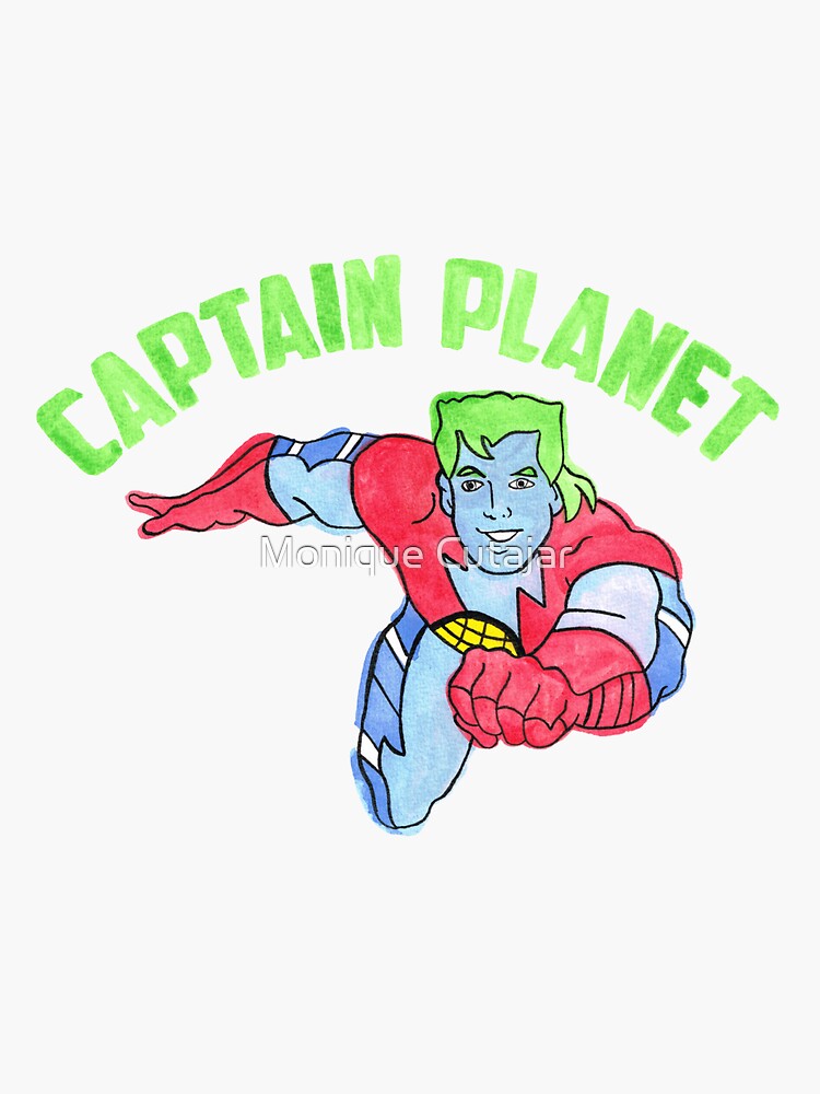 "Captain Planet " Sticker for Sale by moniquecutajar | Redbubble
