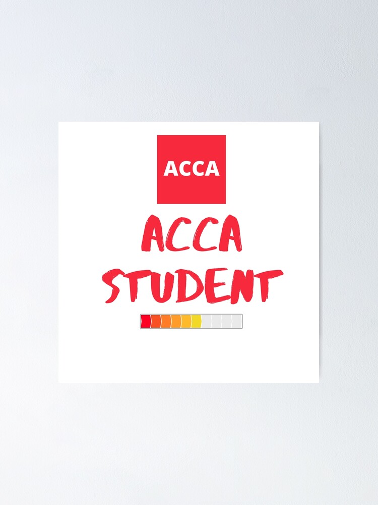 "Acca Student Progress" Poster for Sale by Red-ElYoubi | Redbubble