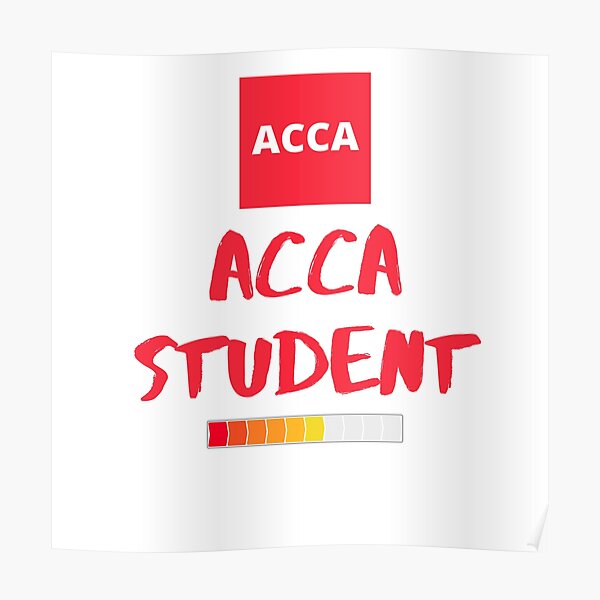 "Acca Student Progress" Poster for Sale by Red-ElYoubi | Redbubble