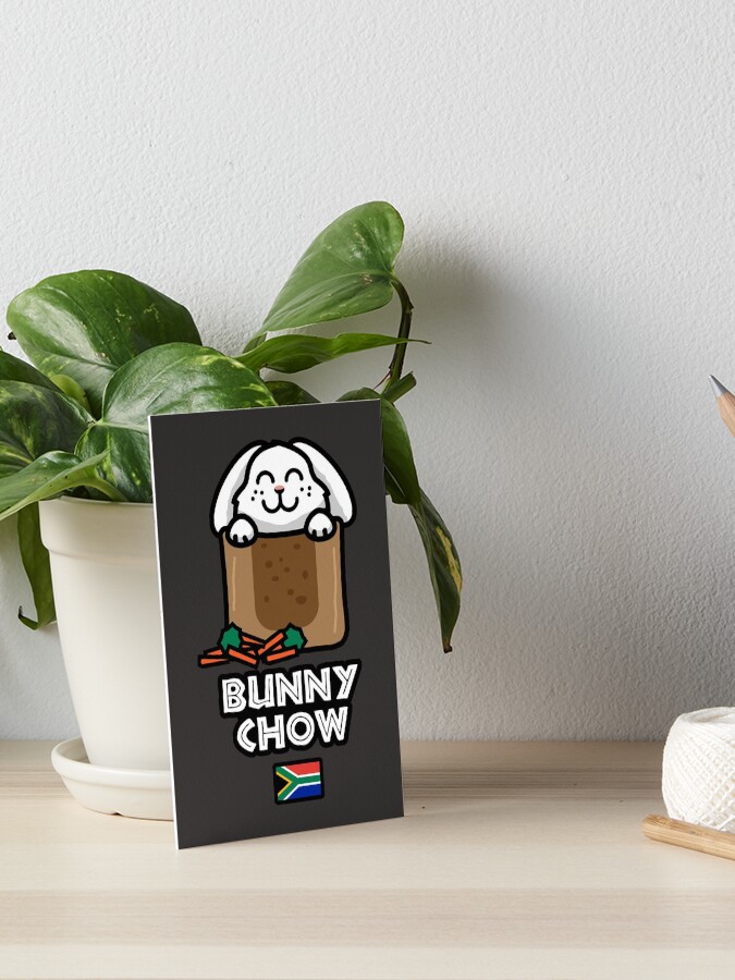 "Bunny Chow South Africa Food Funny Cute Rabbit" Art Board Print for ...