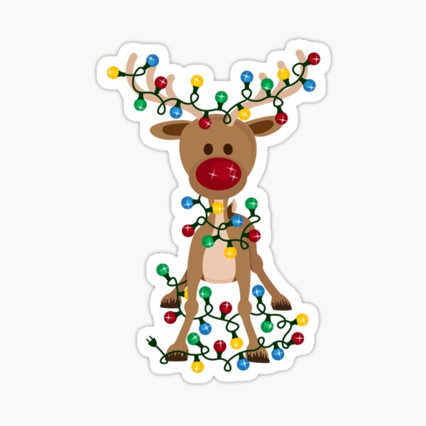 "Adorable Reindeer" Sticker for Sale by SHOPEVREN | Redbubble