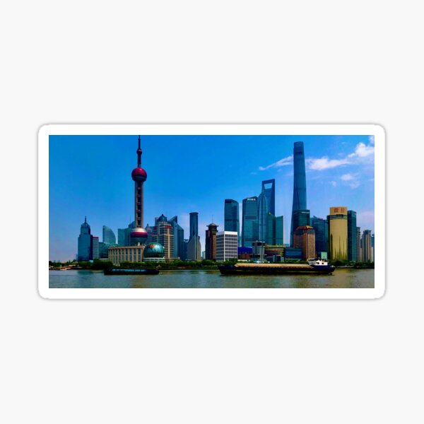 "Downtown Shanghai" Sticker for Sale by npcunlimited | Redbubble