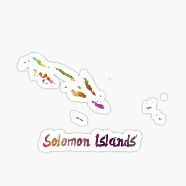 "Solomon islands watercolor map" Sticker by paulrommer | Redbubble