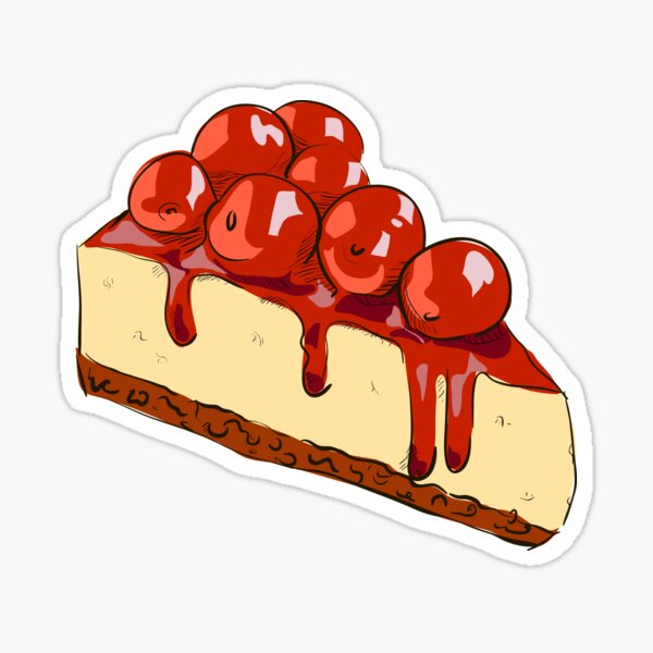 " Cherry cheesecake" Sticker for Sale by Zeffir | Redbubble