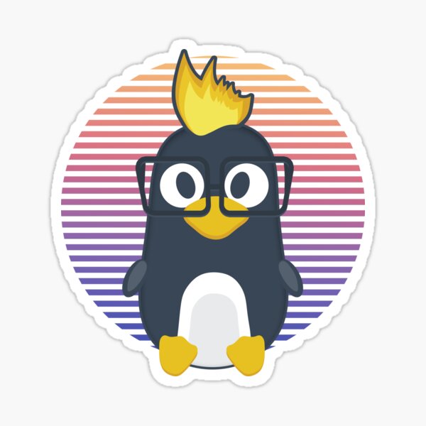" Linux tux penguin like nerd" Sticker by karinkasvit | Redbubble