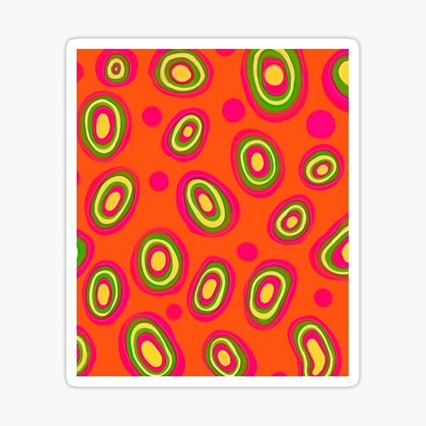 "Funky 60’s print" Sticker for Sale by Yolynn444 | Redbubble
