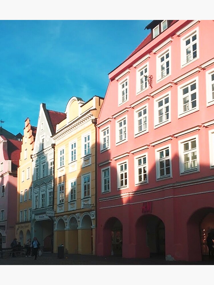 "Colored German Buildings " Poster for Sale by blverinsed | Redbubble