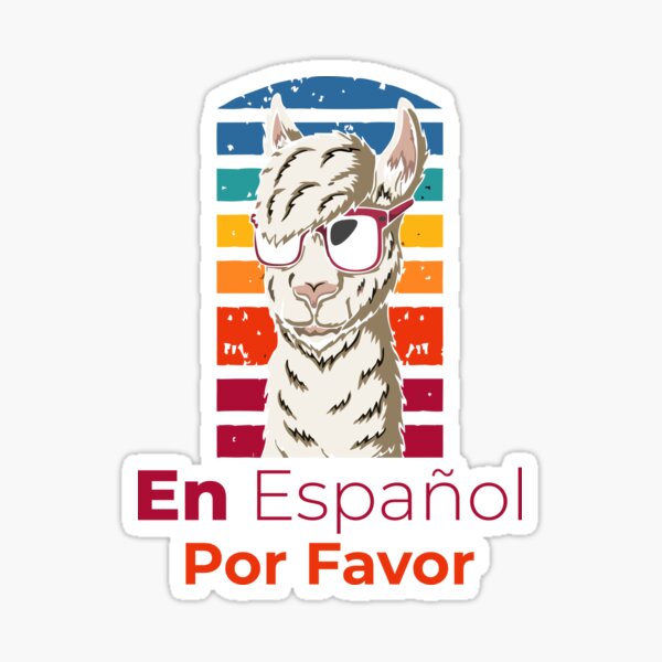 "En Español Por Favor" Sticker for Sale by allysondesign | Redbubble
