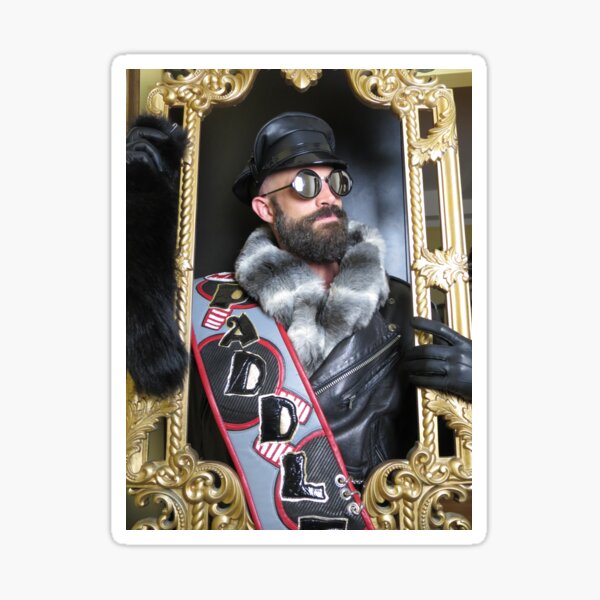 "Leather man" Sticker for Sale by BOBBYBABE | Redbubble