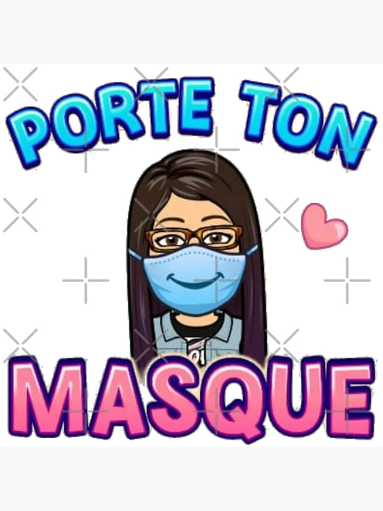 "Bitmoji, wear your mask" Poster by isalefevre02 | Redbubble