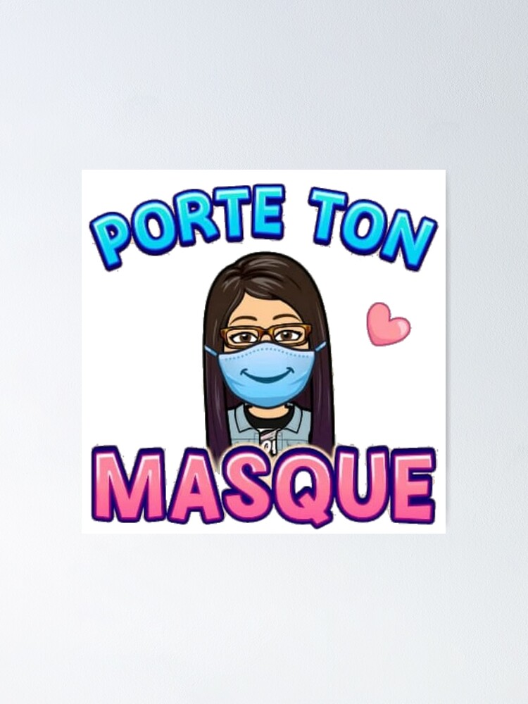 "Bitmoji, wear your mask" Poster by isalefevre02 | Redbubble