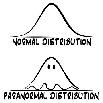 "Normal & Paranormal Distribution, statistics joke" Postcard for Sale ...