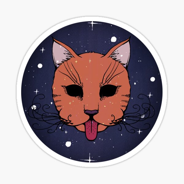 "Demon Kitty" Sticker by kerry-a-artwork | Redbubble