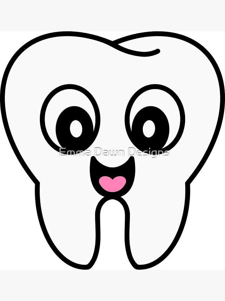 "Cute Tooth Design" Art Print for Sale by emmadawndesigns | Redbubble
