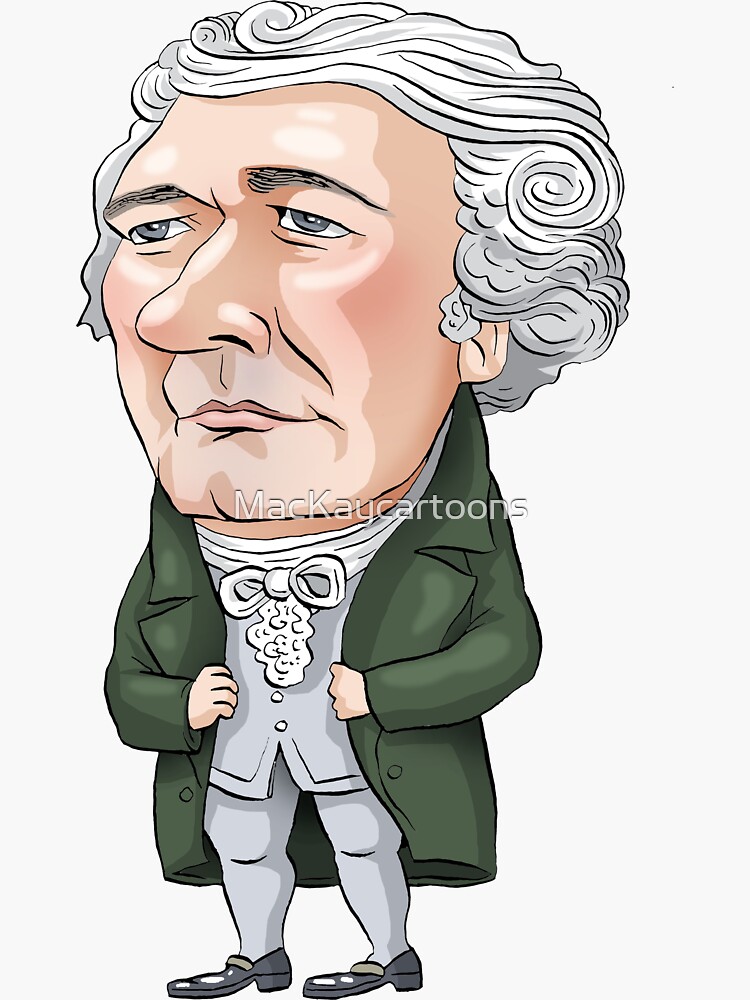 "Alexander Hamilton" Sticker for Sale by MacKaycartoons | Redbubble