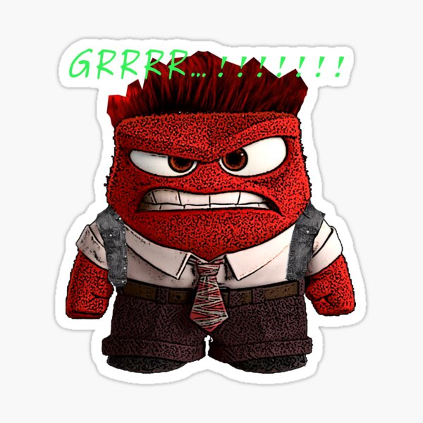 "Anger" Sticker for Sale by painterfrank | Redbubble