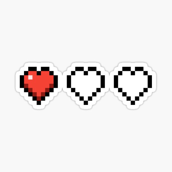 "Minecraft Hearts" Sticker for Sale by skywraith | Redbubble