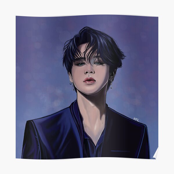 "Jimin BTS" Poster for Sale by valeriemakesart | Redbubble