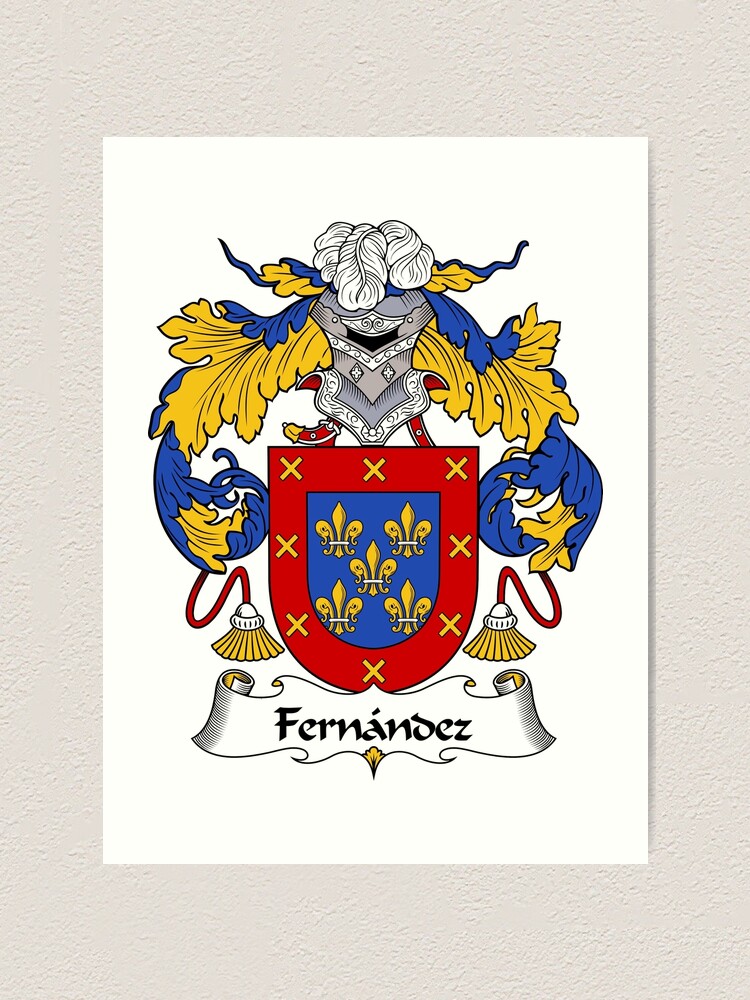 Lámina artística «Fernandez Escudo de armas / Familia de Crest» de ...