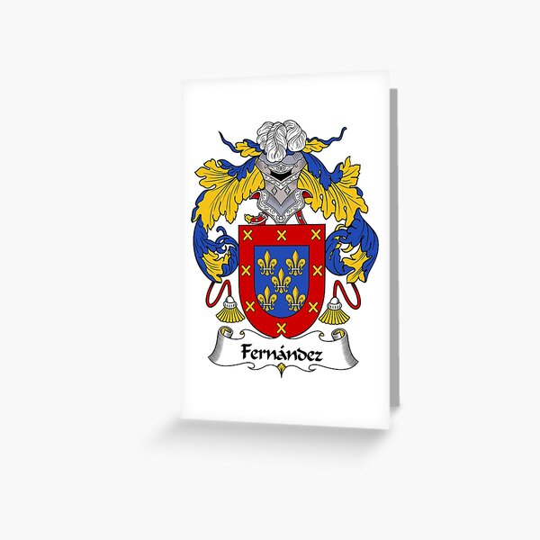 "Fernandez Coat of Arms/Family Crest" Greeting Card for Sale by ...