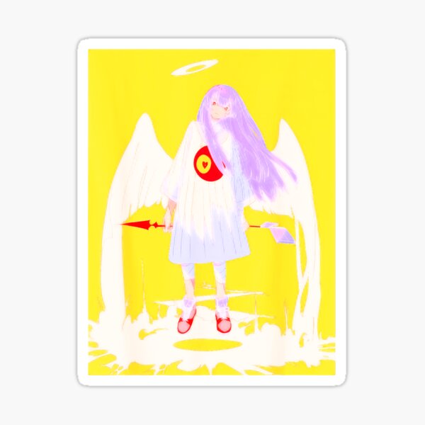 "Anime Girl Angel Waifu Japanese Aesthetic Otaku Kawaii" Sticker by ...