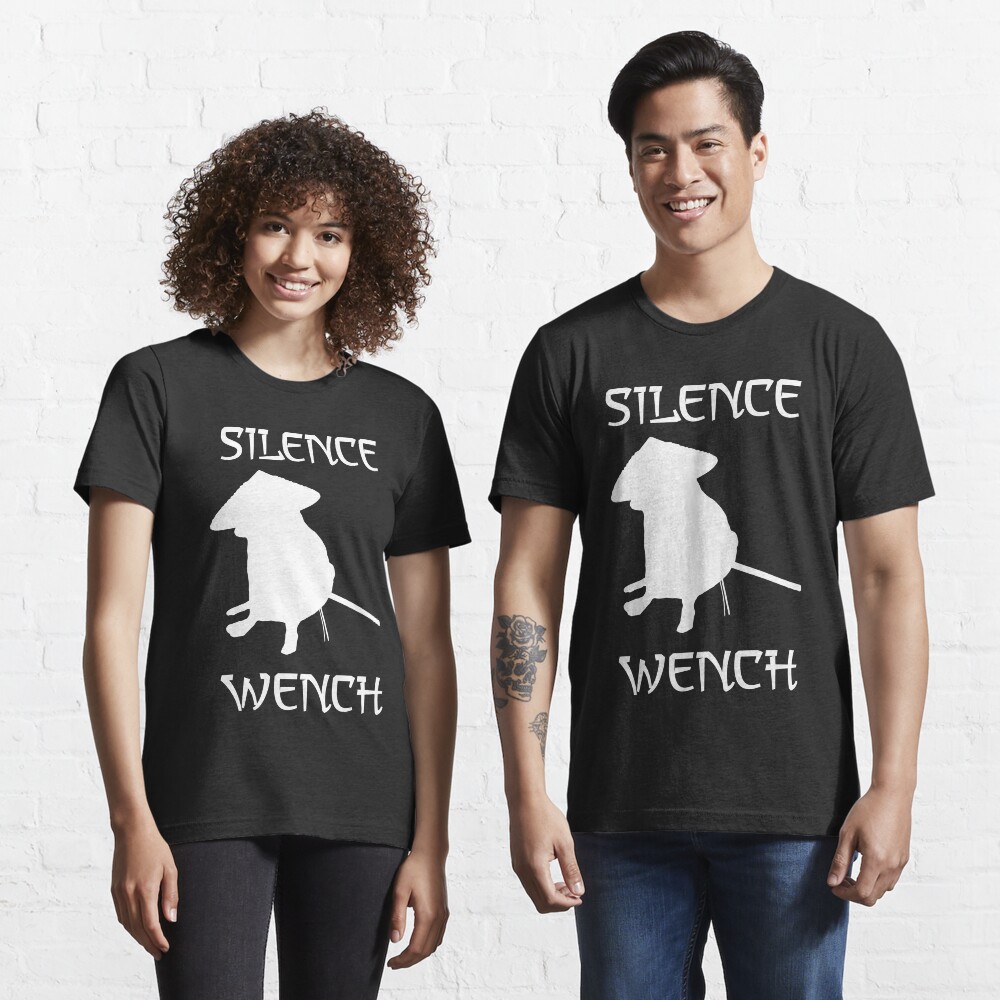 "Cheems as Samurai saying Silence Wench Meme White Text" T-shirt for ...