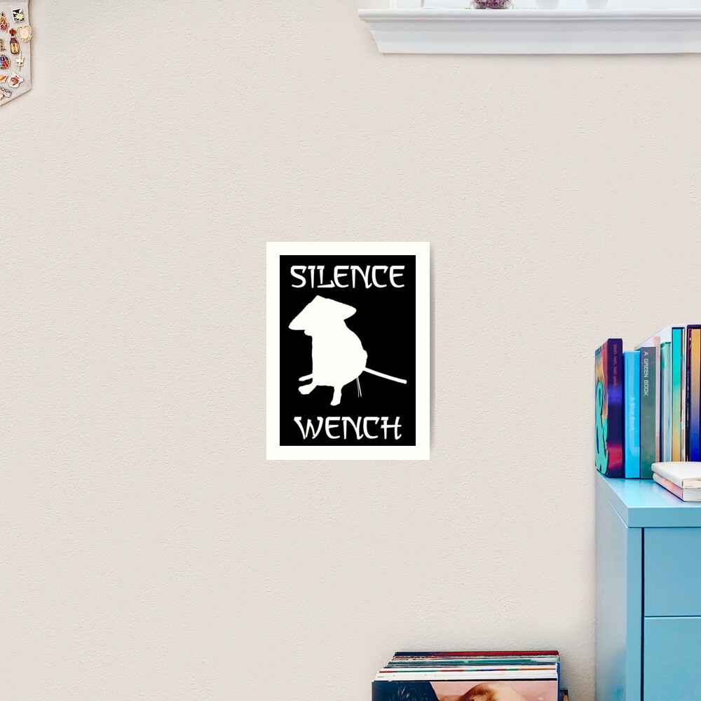 "Cheems als Samurai, der Silence Wench Meme White Text sagt" Kunstdruck ...