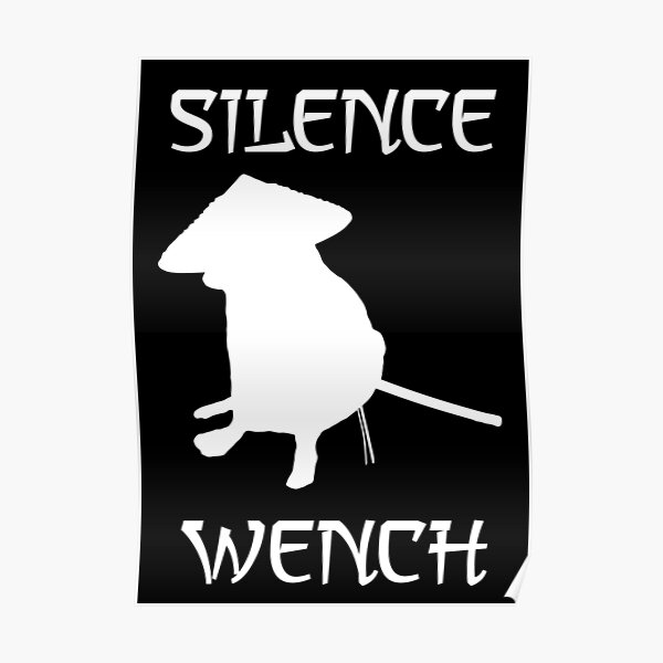 Póster «Cheems como Samurai diciendo Silence Wench Meme Texto blanco ...