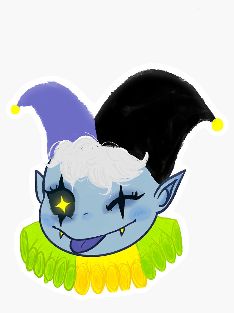 "Jevil from Deltarune" Sticker for Sale by Watermelonnart | Redbubble
