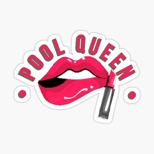 "POOL Queen...snookerprint" Sticker by snookerprint | Redbubble
