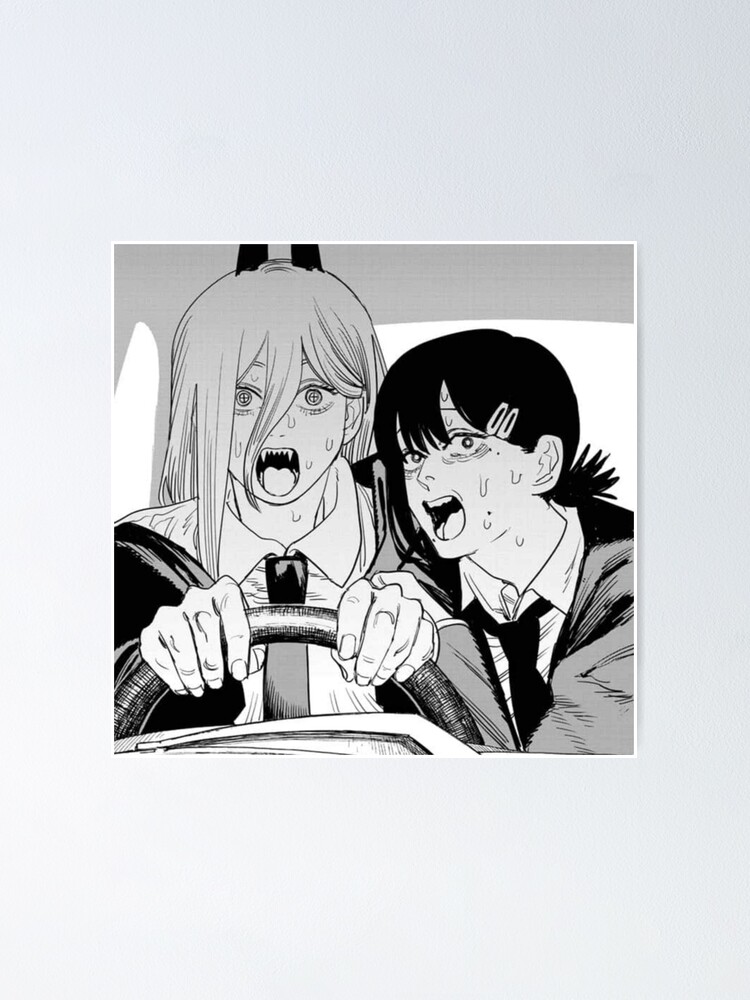 "Kobeni And Power Car! Chainsaw Man!" Poster for Sale by Incognztio ...