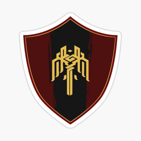 "Kirkwall Heraldry - Dragon Age Geometric Art" Sticker for Sale by ...