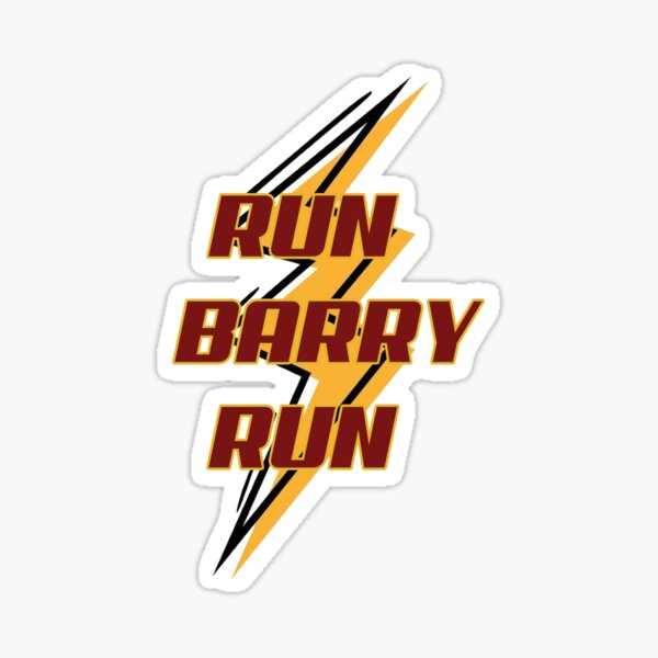 "Run, Barry, run!" Sticker for Sale by logimean | Redbubble