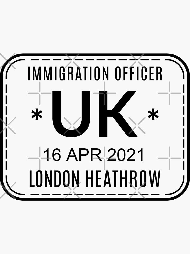 "London UK passport stamp" Sticker by HAKVS | Redbubble